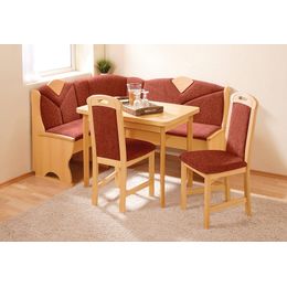 Eckbankgruppe Home Affaire Sitzmöbel-Sets Gr. B: 121 cm, orange (buche, terrakotta) Eckbankgruppen