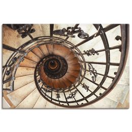 Wandbild Artland "Treppe" Bilder Gr. B/H: 120 cm x 80 cm, Leinwandbild Architektonische Elemente Querformat, 1 St., bunt Kunstdrucke