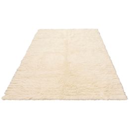 Wollteppich Home Affaire "Elif" Teppiche Gr. B/L: 120 cm x 180 cm, 40 mm, 1 St., beige (natur) Schurwollteppiche