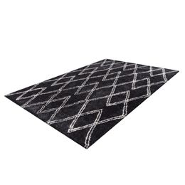 Teppich me gusta "Orlando 325" Teppiche Gr. B/L: 160 cm x 230 cm, 27 mm, 1 St., grau (anthrazit) Esszimmerteppiche