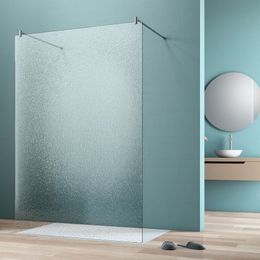 Walk-in-Dusche maw by GEO "flex A-W002C" Duschwände Gr. B/H: 115 cm x 200 cm, ohne, mit Antikalk-Versiegelung, farblos (silberfarben) Duschen