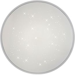 Deckenleuchte JUST LIGHT "JUPITER" Lampen Gr. Ø 80 cm Höhe: 11,5 cm, weiß LED Sternenhimmel