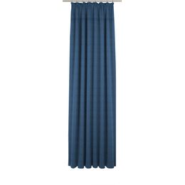 Vorhang WIRTH "Wiessee" Gardinen Gr. 225 cm, Kräuselband, 150 cm, blau Kräuselband