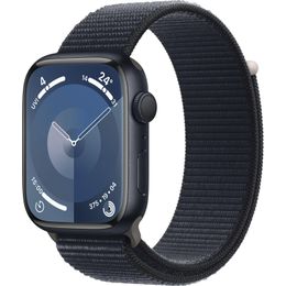 Smartwatch Apple "Watch Series 9 GPS Aluminium 45mm" Smartwatches schwarz (mitternacht) Fitness-Tracker