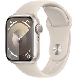 Smartwatch Apple "Watch Series 9 GPS Aluminium 41mm M/L" Smartwatches beige (polarstern) Fitness-Tracker Bestseller