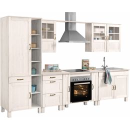 Küchenzeile Home Affaire "Alby" Komplettküchen-Sets Gr. B/T: 325 cm x 60 cm, weiß (küche: weiß, weiß) Küchenzeilen ohne Elektrogeräte