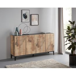 Sideboard Inosign "sunrise" Sideboards Gr. B/H/T: 160 cm x 82 cm x 40 cm, schwarz (ahorn pereira, schiefer) Sideboards