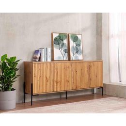 Sideboard Home Affaire "Valloire" Sideboards Gr. B/H/T: 178 cm x 80 cm x 38 cm, braun (eichefarben) Sideboards