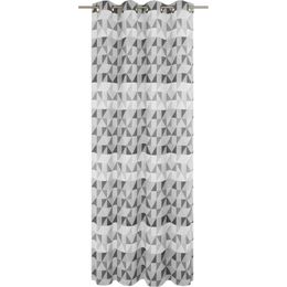 Vorhang WIRTH "Berlare" Gardinen Gr. 145 cm, Ösen, 132 cm, dunkelgrau2 Ösen