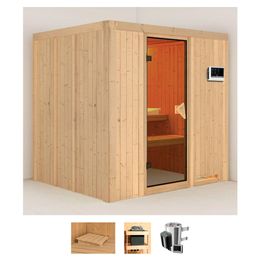 Karibu Sauna "Dima" Saunen beige (naturbelassen) Saunen