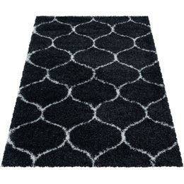 Hochflor-Teppich Ayyildiz Teppiche "SALSA 3201" Teppiche Gr. B/L: 280 cm x 370 cm, 50 mm, 1 St., grau (anthrazit) Orientalische Muster