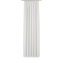 Gardine WIRTH "Chloé" Gardinen Gr. 175 cm, Faltenband, 800 cm, braun (braun, weiß) Schlafzimmergardinen