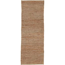 Läufer CarpetFine "Nala Juteteppich" Teppiche Gr. B/L: 80 cm x 500 cm, 9 mm, 1 St., beige Kurzflor-Läufer
