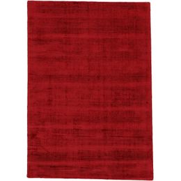 Teppich CarpetFine "Ava Viskoseteppich" Teppiche Gr. B/L: 200 cm x 250 cm, 13 mm, 1 St., rot Esszimmerteppiche