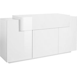 Sideboard Tecnos "Coro" Sideboards Gr. B/H/T: 160 cm x 85,6 cm x 45 cm, weiß (weiß, hochglanz) Sideboards