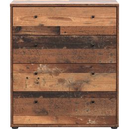 Kommode FORTE "Tempra" Sideboards Gr. B/H/T: 73,7 cm x 85,5 cm x 34,8 cm, 4, braun (old wood vintage) Kommode