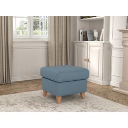 Sit & More Stauraumhocker SIT&MORE "Visby" Hocker Gr. B/H: 58 cm x 48 cm, Soft clean, mit Stauraum, blau (hellblau) Hocker mit Stauraum