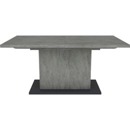 Esstisch ByLiving "Athen" Tische Gr. B/H/T: 160 cm x 75 cm x 90 cm, Synchronauszug, grau (betonfarbend) Ausziehbarer Esstisch Holz-Esstische Rechteckiger
