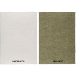 Teppich OCI DIE TEPPICHMARKE "JOKER OF COLORS" Teppiche Gr. B/L: 140 cm x 200 cm, 1 St., beige (creme, grün) Esszimmerteppiche