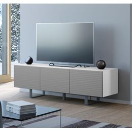 Lowboard DIVENTA Sideboards Gr. B/H/T: 165 cm x 52 cm x 45 cm, grau (weiß grau) Lowboards