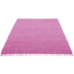 Teppich my home "Cadis" Teppiche Gr. B/L: 160 cm x 230 cm, 5 mm, 1 St., pink Baumwollteppiche