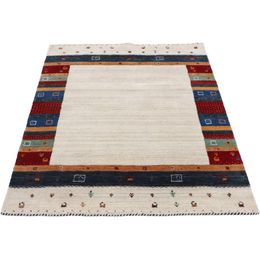Wollteppich CarpetFine "Gabbeh Nura" Teppiche Gr. B/L: 120 cm x 170 cm, 15 mm, 1 St., beige Schurwollteppiche Sehr weicher Flor