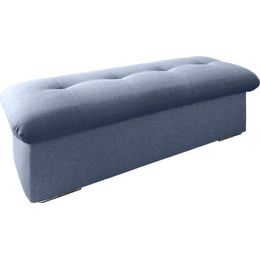 Hocker Trendmanufaktur Gr. B/H/T: 107 cm x 44 cm x 63 cm, Struktur fein, mit Stauraumfach, blau (hellblau) Hocker mit Stauraum Polsterhocker