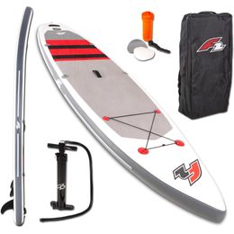 F 2 Inflatable SUP-Board F2 "Union 11,5" Wassersportboards Gr. 11,5 (350 x 84 x 15 cm) 350 cm, grau (weiß, grau) Stand Up Paddle