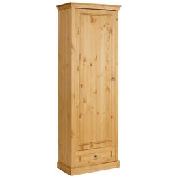 Garderobenschrank Home Affaire "Basilico" Schränke Gr. B/H/T: 67 cm x 192 cm x 38 cm, 1 St., Komplettausführung, beige (natur) Garderobenschränke