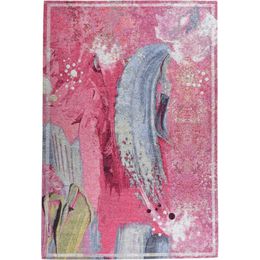 Teppich Gino Falcone "Cosima-111" Teppiche Gr. B/L: 190 cm x 280 cm, 3 mm, 1 St., rosa Esszimmerteppiche