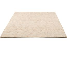 Wollteppich Theko "Alpen" Teppiche Gr. B/L: 70 cm x 140 cm, 12 mm, 1 St., beige (dunkelbeige) Schurwollteppiche