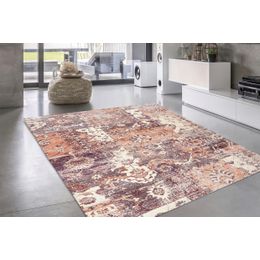 Teppich LEONIQUE "Arnau" Teppiche Gr. B/L: 240 cm x 330 cm, 10 mm, 1 St., bunt (multi) Baumwollteppiche