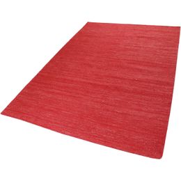 Teppich Esprit "Rainbow Kelim" Teppiche Gr. B/L: 130 cm x 190 cm, 5 mm, 1 St., rot Baumwollteppiche