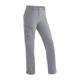 Funktionshose Maier Sports "Nata" Gr. 36, Normalgrößen, grau (hellgrau) Damen Hosen Funktionshosen Wanderhose, zipp-off Outdoor-Hose, 3 Taschen, Regular Fit