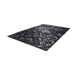 Teppich Kayoom "Spark 410" Teppiche Gr. B/L: 160 cm x 230 cm, 8 mm, 1 St., schwarz (schwarz, silber) Esszimmerteppiche
