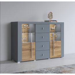 Sideboard Helvetia "Roger" Sideboards grau (grau, eichefarben votan) Sideboards