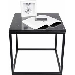 Beistelltisch TemaHome "Praise" Tische Gr. B/H/T: 50 cm x 50 cm x 50 cm, Schwarzes Beingestell, schwarz (schwarze marmorplatte) Beistelltische