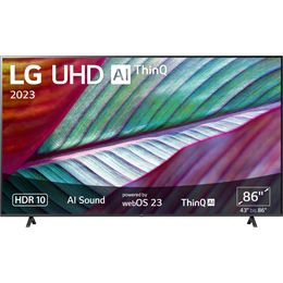 F (A bis G) LG LCD-LED Fernseher "86UR78006LB" schwarz LED Fernseher