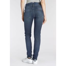 Slim-fit-Jeans Herrlicher "PEARL SLIM REUSED" Gr. 25, Länge 30, blau (royal 893) Damen Jeans Röhrenjeans