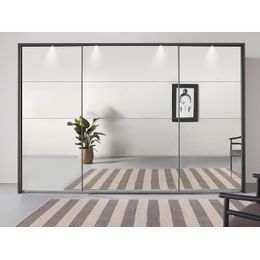 Schwebetürenschrank Rauch "Oteli" Schränke Gr. B/H/T: 323 cm x 233 cm x 68 cm, mit LED-Beleuchtung, 3 St., grau (graumetallic) Schwebetürenschränke und Schiebetürenschränke