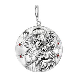 Ketten-Anhänger Firetti "Schmuck Geschenk Silber 925 Halsschmuck Anhänger Madonna" Schmuckanhänger Gr. Silber 925 (Sterlingsilber), 16,60 g, silberfarben (grau, silberfarben, rot, rot) Damen Anhänger