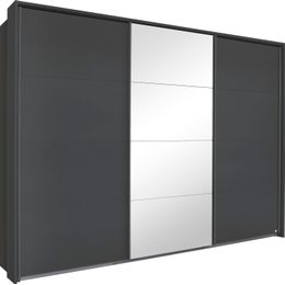 Schwebetürenschrank Rauch "Tubona" Schränke Gr. B/H/T: 278 cm x 233 cm x 64 cm, Passepartout ohne Beleuchtung, 3 St., grau (graumetallic) Kleiderschrank Schwebetürenschrank Schwebetürenschränke und Schiebetürenschränke Schränke mit umfangreicher Innenausstattung Passepartout