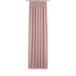 Vorhang WIRTH "Uni Collection" Gardinen Gr. 325 cm, Kräuselband, 142 cm, rosa Kräuselband