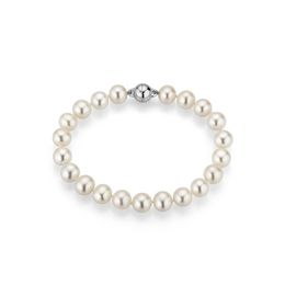 Perlenarmband Firetti "Schmuck Geschenk Armschmuck Armkette Perle" Armbänder Gr. Silber 925 (Sterlingsilber)-Perlen, bunt (silberfarben, weiß) Damen Perlenarmbänder