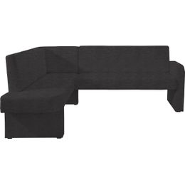 Eckbank Home Affaire "Umag" Sitzbänke Gr. B/H/T: 210 cm x 89 cm x 160 cm, Microfaser, langer Schenkel rechts, schwarz (schwarz (arizona 4420)) Eckbänke