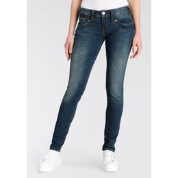 Röhrenjeans Herrlicher "Jeans Piper Slim Organic Denim" Gr. 25, Länge 30, weiß (clean) Damen Jeans Röhrenjeans