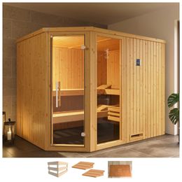 Weka Sauna "Varberg 4" Saunen beige (natur) Saunen