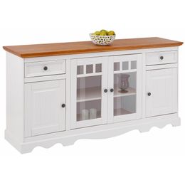 Sideboard Home Affaire "Melissa" Sideboards Gr. B/H/T: 169 cm x 85 cm x 45 cm, gelb (weiß, honigfarben) Sideboards