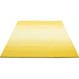 Wollteppich Theko "Wool Comfort" Teppiche Gr. B/L: 70 cm x 140 cm, 14 mm, 1 St., gelb Schurwollteppiche