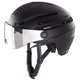 Fahrradhelm Cratoni "Pedelec-Helm Commuter" Helme Gr. 54/58 Kopfumfang: 54 cm - 58 cm, schwarz (schwarz matt) Fahrradhelme für Erwachsene